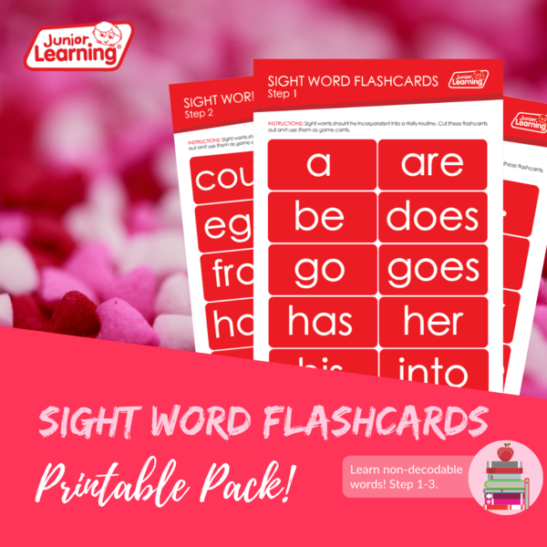 Sight Word Reading Flashcards – Junior Learning UK